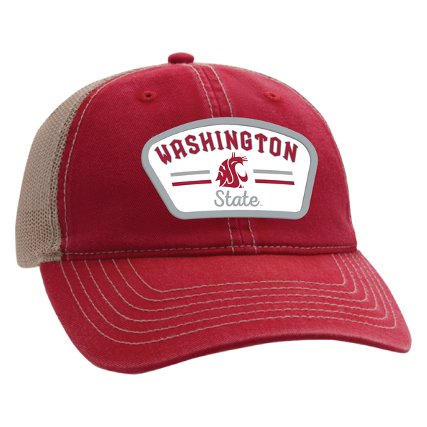 Ahead WSU Crimson Trucker Hat with Washington State Patch – Cougarwear
