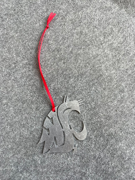 WSU Cougars Silver Metal Ornament – Cougarwear