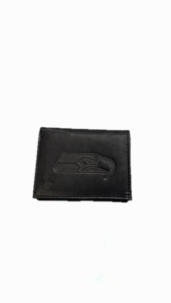 Black Engraved Seahawks Tri-fold Wallet – Cougarwear