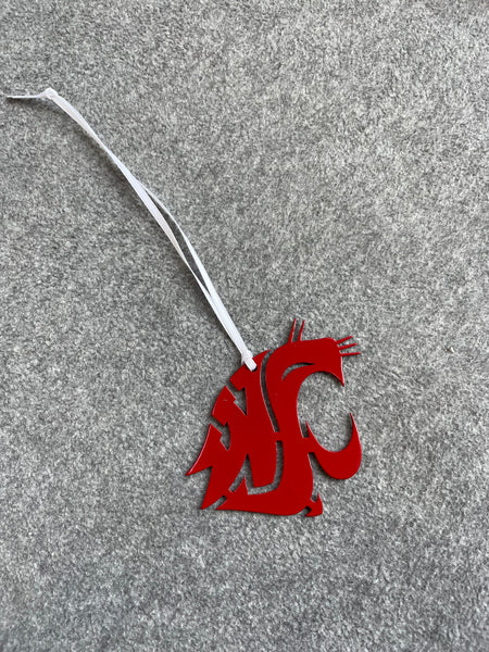 WSU Cougars Crimson Metal Ornament – Cougarwear