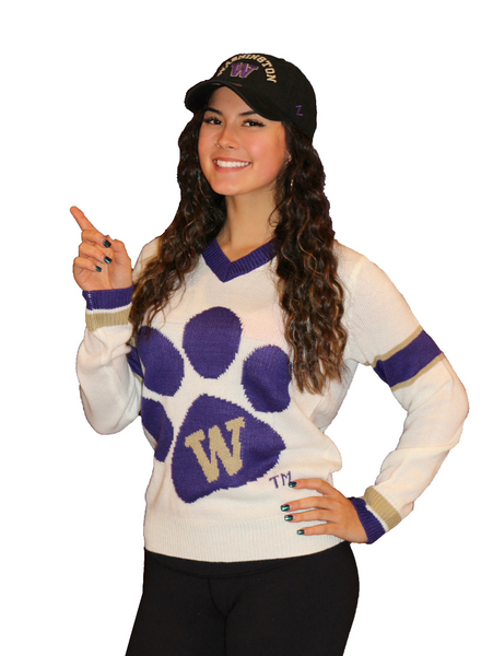 UW White Paw Logo Tribute Sweater (UNISEX SIZING) – Cougarwear
