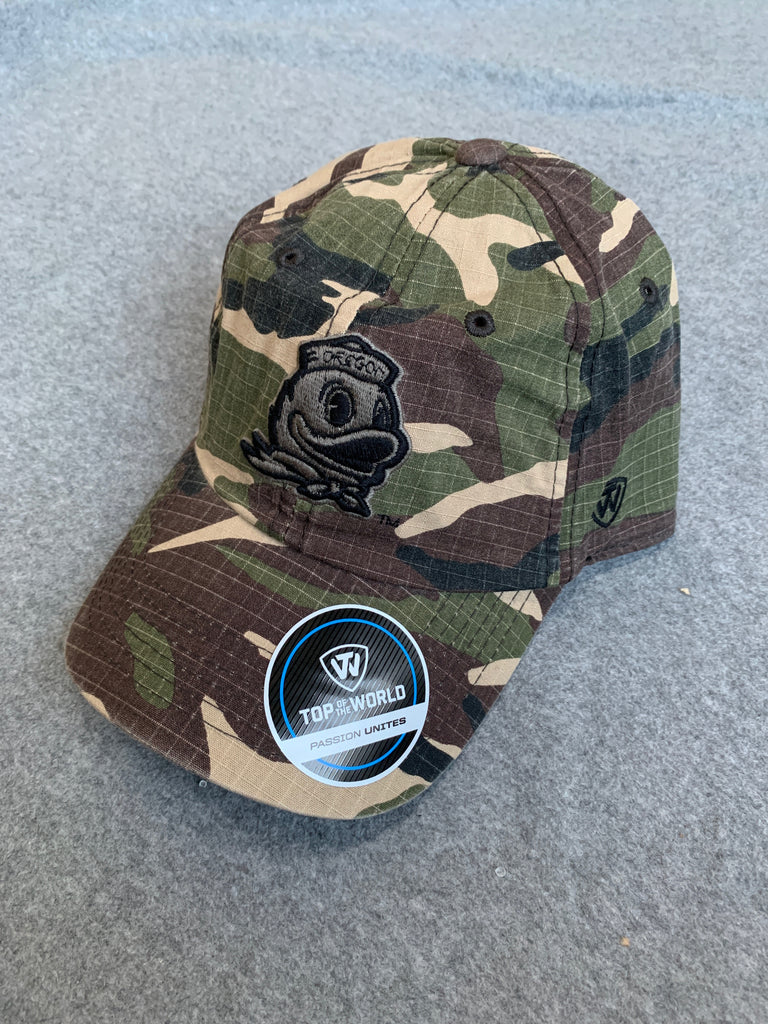 Army Camo Oregon Hat With Duck Logo – Cougarwear