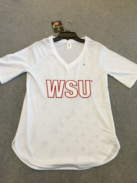 Ladies White Mesh WSU Shirt – Cougarwear