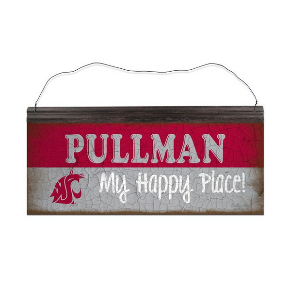 "Pullman My Happy Place" Metal 12"x5" Sign – Cougarwear