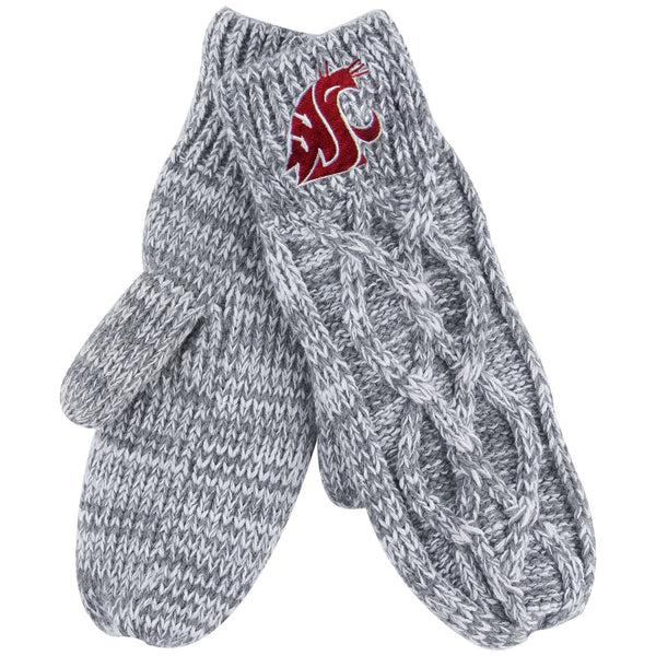WSU Gray Marled Mittens – Cougarwear